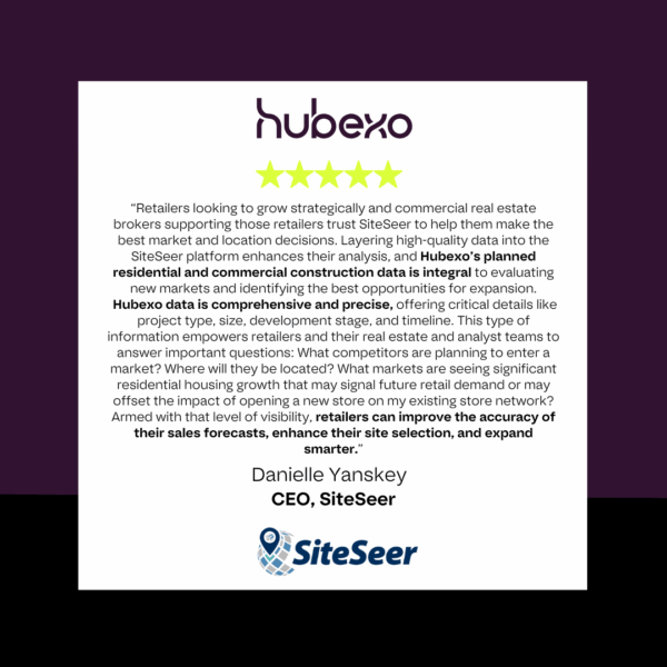 Planned Developments Testimonial — SiteSeer: Use Hubexo Data to Grow ...